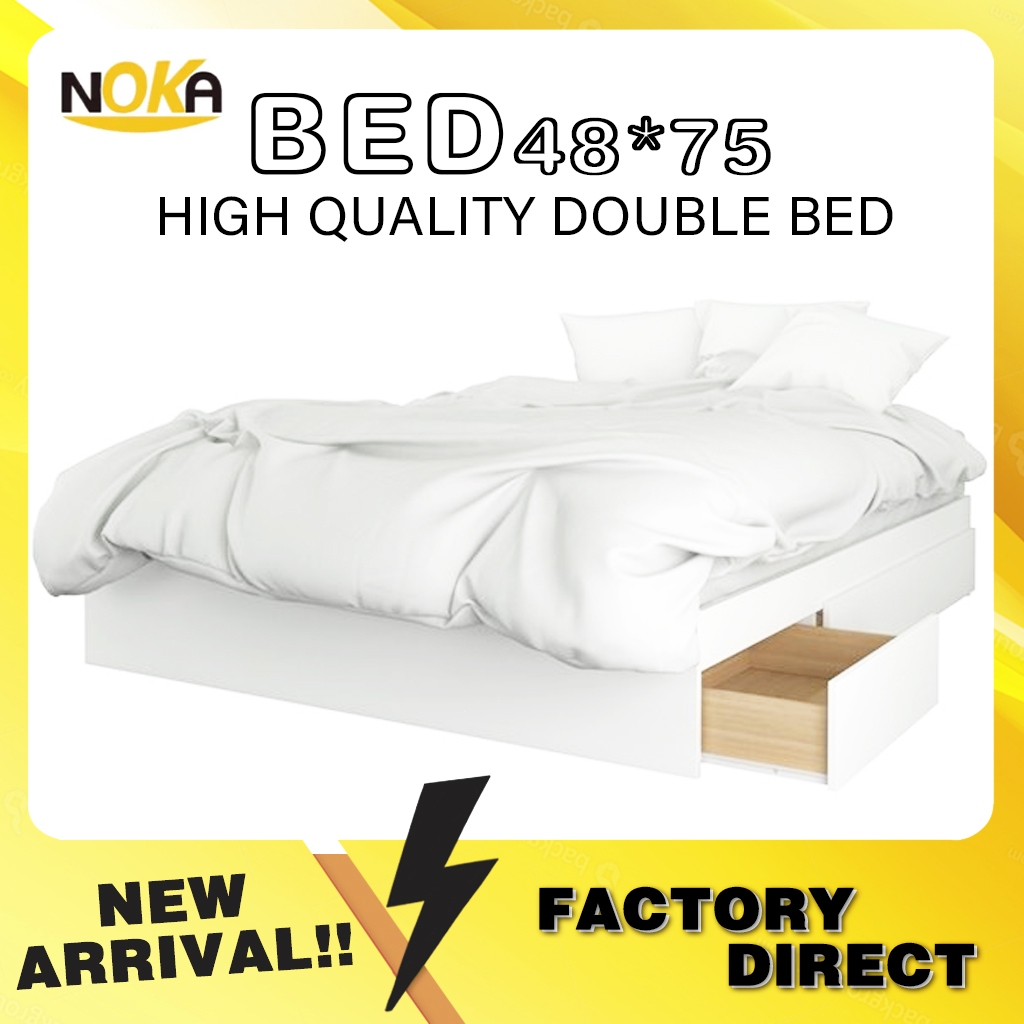 【COD】Solid Wood Bed Frame Series Multifunctional bed frame With Drawers ...