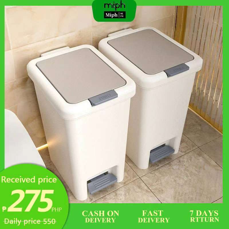Miphee 10L trash can, foot operated multi-purpose kitchen, household ...