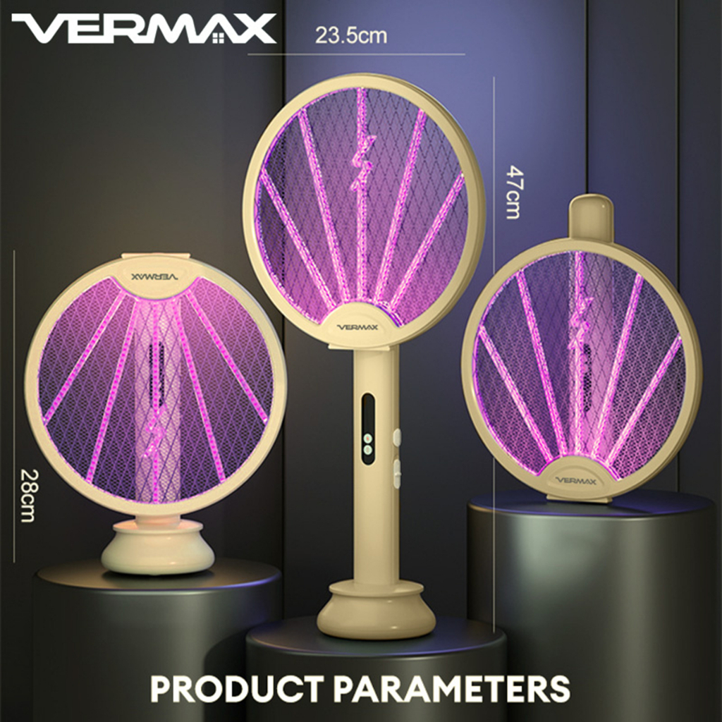 Vermax 3500V 2in1 Electric Mosquito Killer Racket Rechargeable Mosquito ...