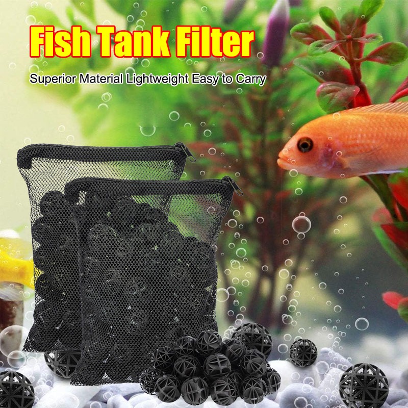 Aquarium Bio Balls Black Biological Filter Media Biochemical Ball with ...