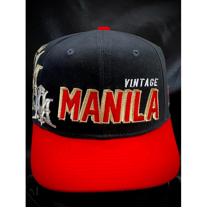 vintage manila new gen v4 shadow 2tone red snapback | Shopee Philippines