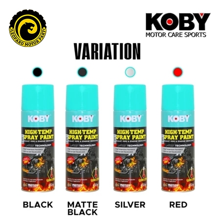 Koby High Temp Spray Paint Motorcycle Body Parts Spray 450ML BLACK ...