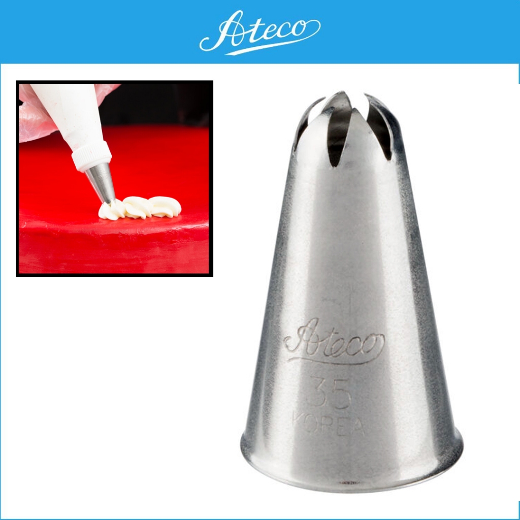 Ateco 35 Closed Star Piping Tip Stainless Steel Icing Tip ( Set of 2 ...