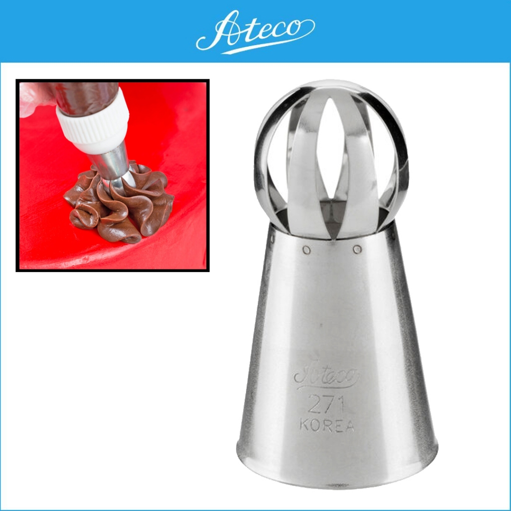 Ateco 271 Russian Ball Tip Piping Tip Stainless Steel Icing Tip ( 1pc ...