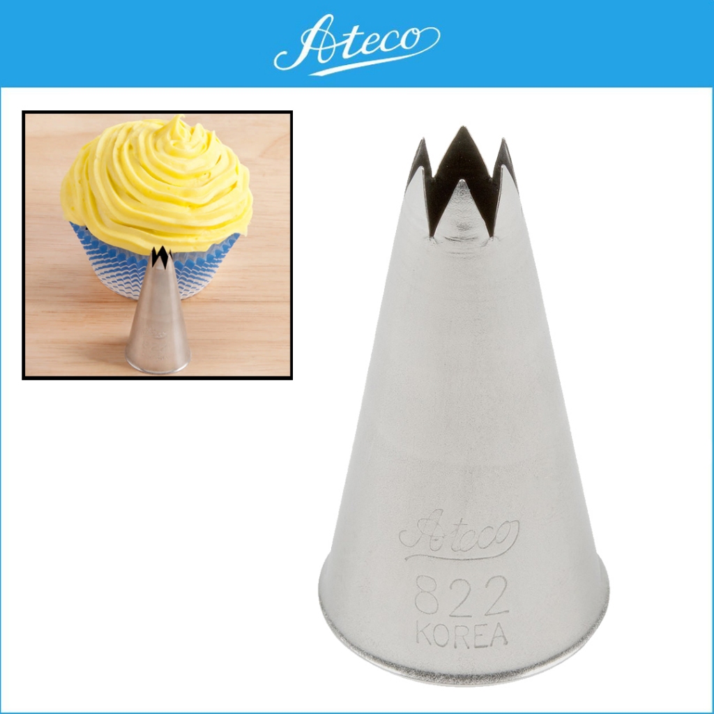 Ateco 822 Open Star Piping Tip Stainless Steel Icing Tip (1pc) | Shopee ...
