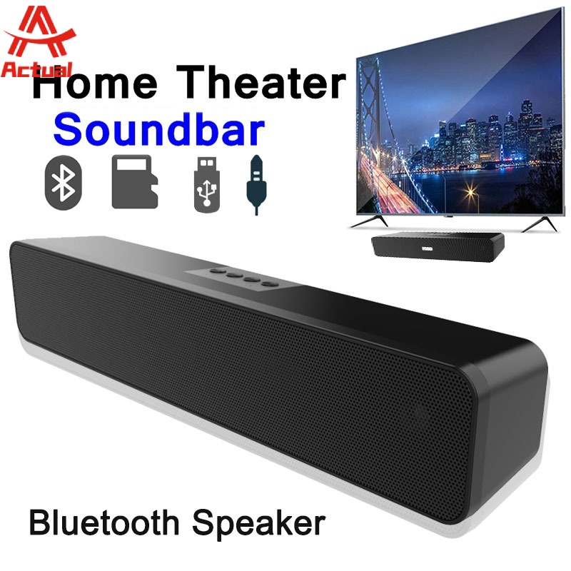 Actual Multi-Media Soundbar WirelessBluetooth 5.0 Speaker with FM and ...