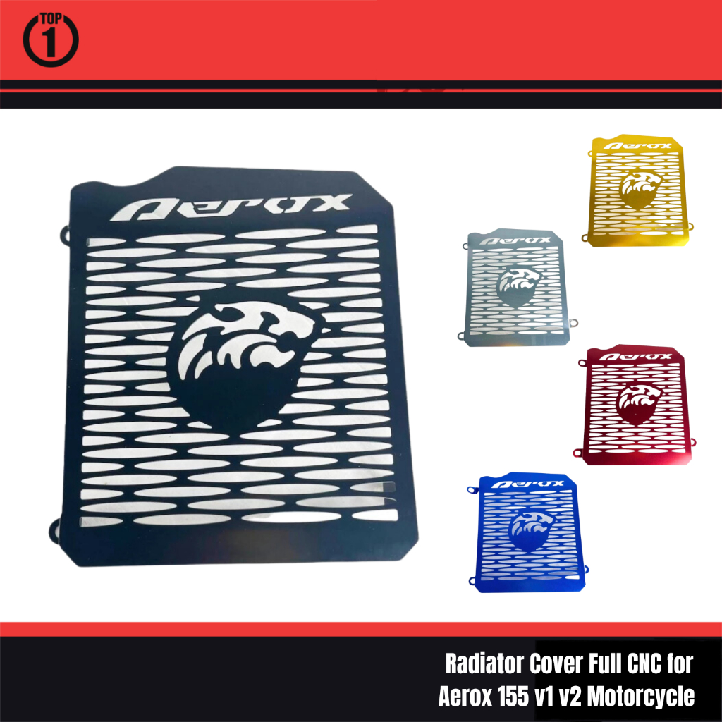 TOP1 RACING Aerox 155 v1 v2 Radiator Cover Full CNC | Shopee Philippines