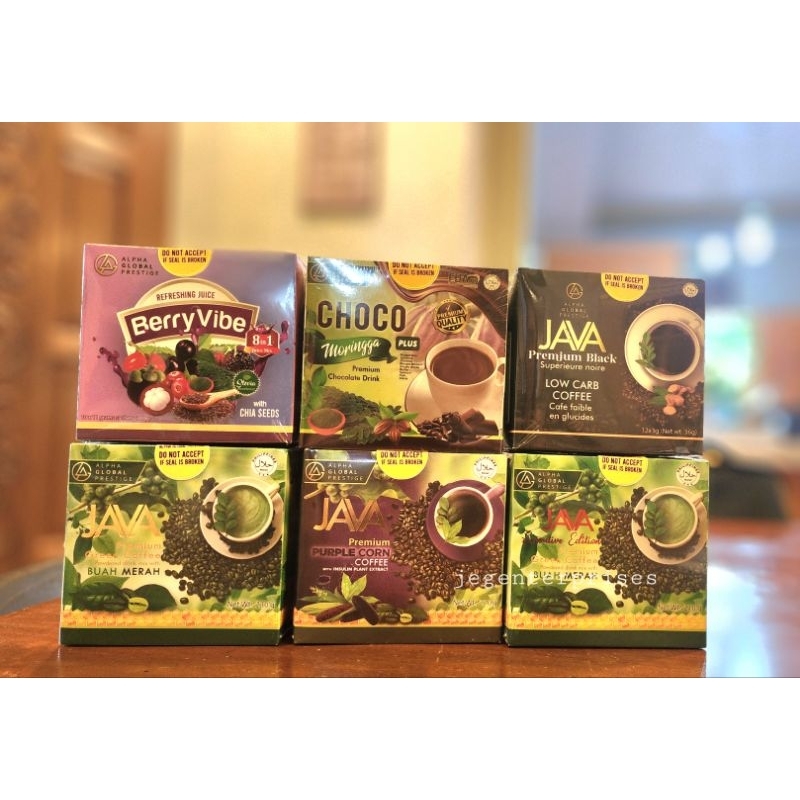 JAVA PREMIUM GREEN COFFEE MIX WITH BUAH MERAH 210gms ALL VARIANT (1box ...