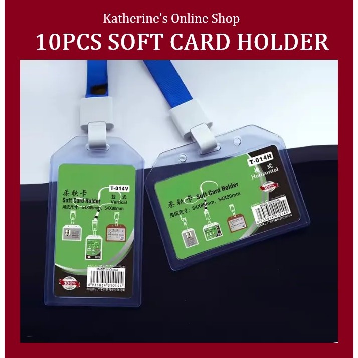 10PCS SINGLE Soft Card Holder ID card holder | Shopee Philippines