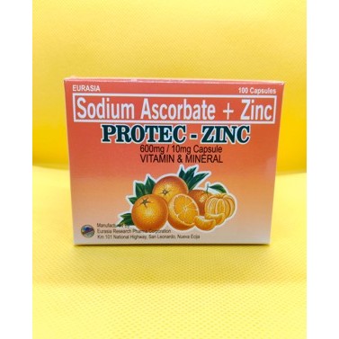 PROTEC-ZINC Sodium Ascorbate + Zinc 100 Capsules | Shopee Philippines