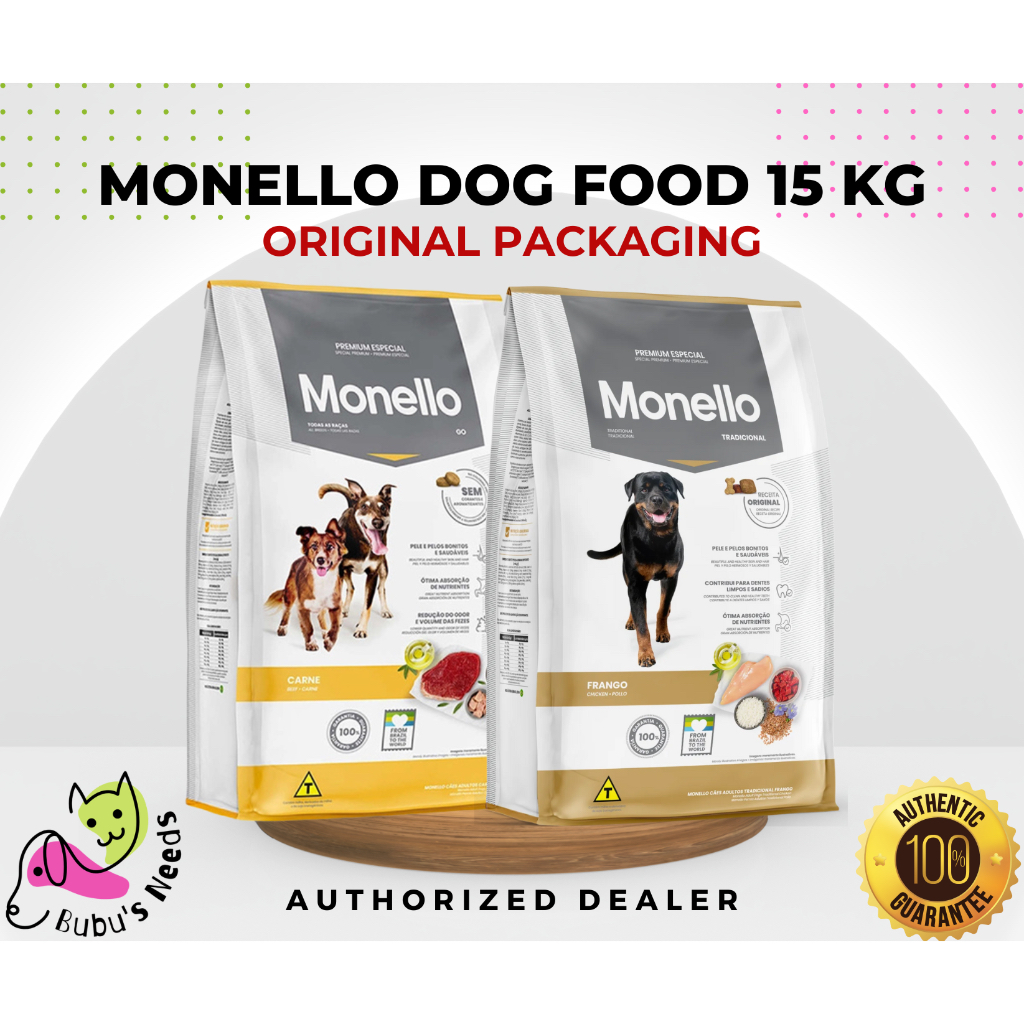 MONELLO DOG FOOD DRY CHICKEN AND BEEF 15KG ADULT | Shopee Philippines