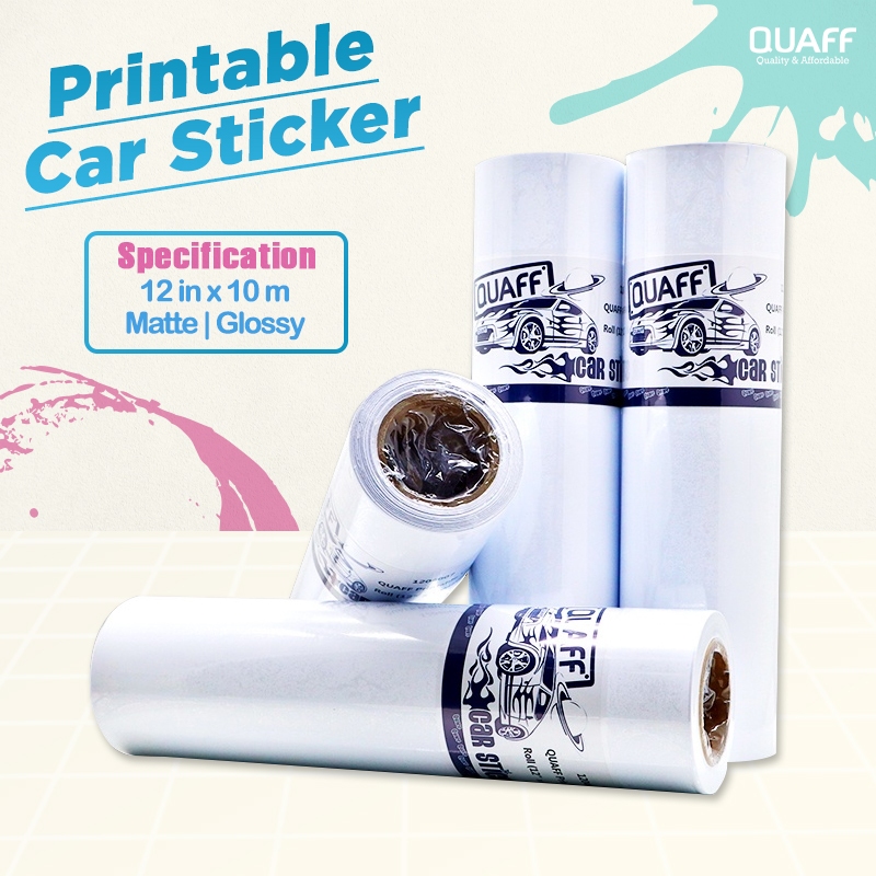 Eco Solvent Quaff Printable Vinyl Sticker White Glossy & Matte Car ...