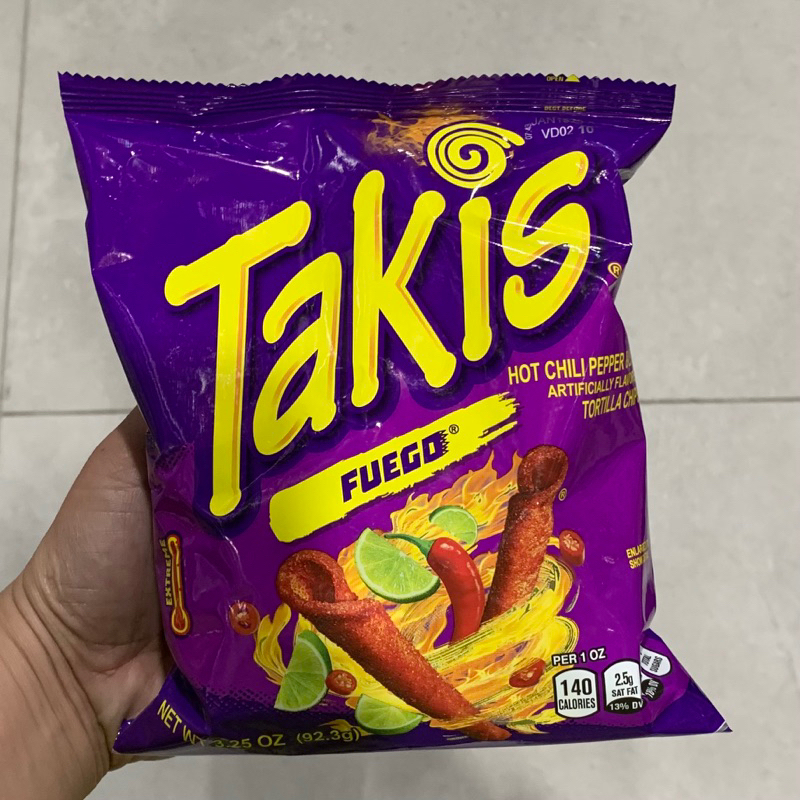 TAKIS FUEGO HOT CHILI PEPPER & LIME 92.3g | Shopee Philippines