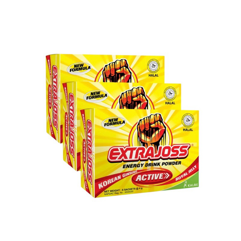 EXTRA JOSS active energy drink Halal 12sachet@4g | Shopee Philippines