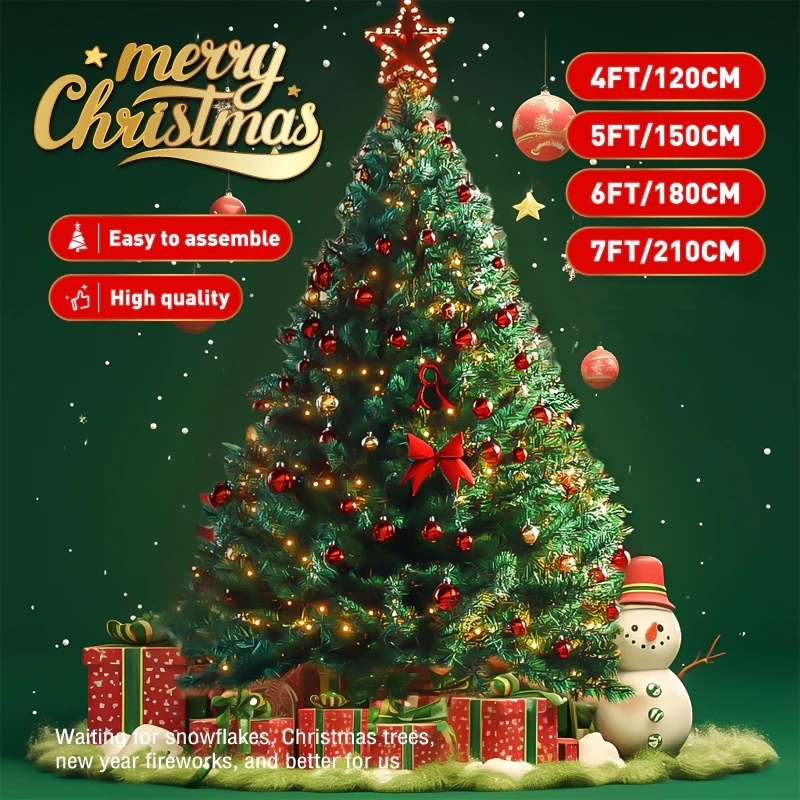 Merry Christmas tree 4ft/5ft/6ft/7ft/ Christmas TreesHigh Quality Xmas ...