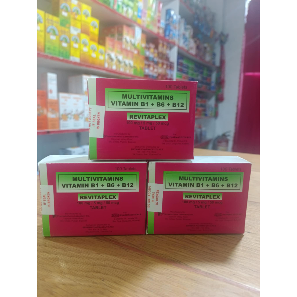 REVITAPLEX Multivitamins Vitamin B1 + Vitamin B6 +Vitamin B12 100's ...