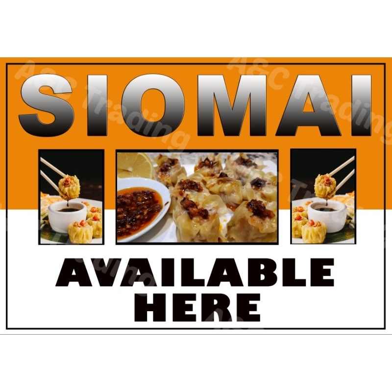 Siomai Available Here Signage A4 Sized Laminated | Shopee Philippines