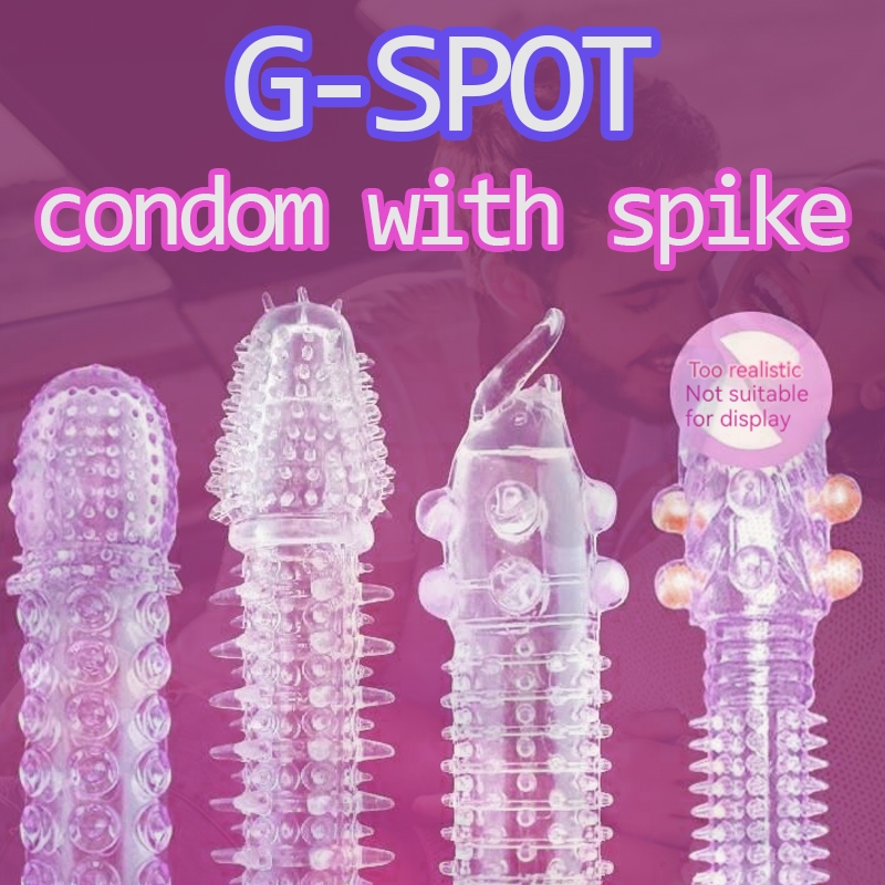 Condoms with spikes bolitas Silicone ring Silicone condoms male delay ...