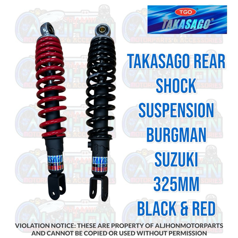 TAKASAGO SHOCK BURGMAN STREET 325mm BLACK OR RED | Shopee Philippines