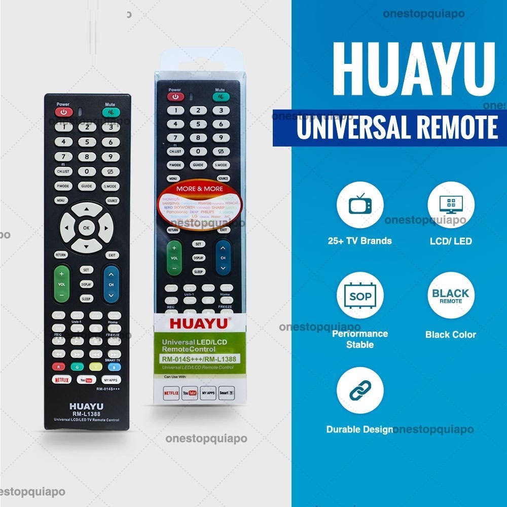 Mjl Universal Huayu Rm 014s Rm L1388 Smart Led Tv Remote Control With