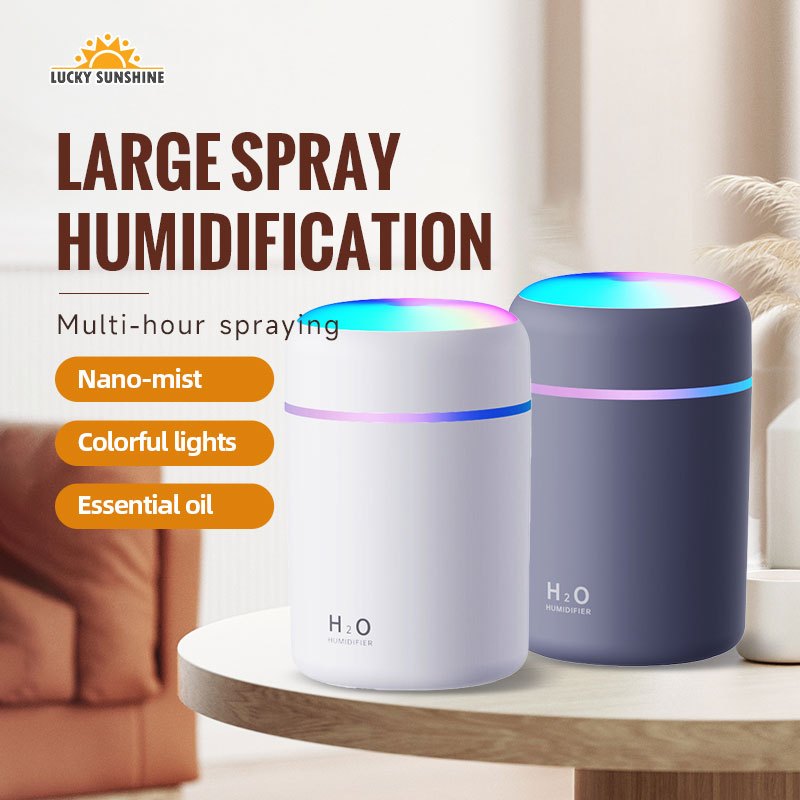 LED Light Air Humidifier Purifier 300ml USB Diffuser Ultrasonic Freshener Cool Mist Home Office ...