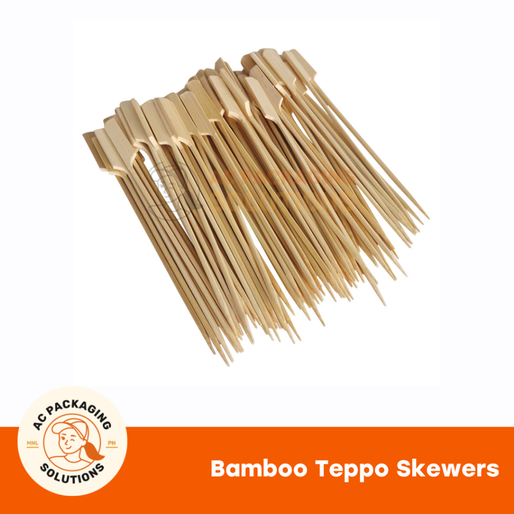 (100 pcs) Bamboo Teppo Skewers / Bamboo Paddle Picks / Burger Picks ...