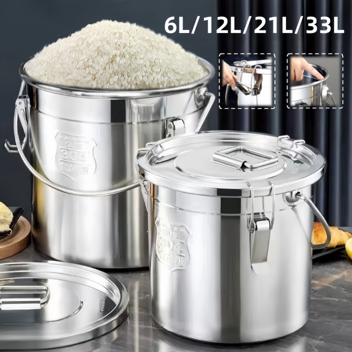stainless rice storage dispenser metal 25kg/25kilos aesthetic rice ...