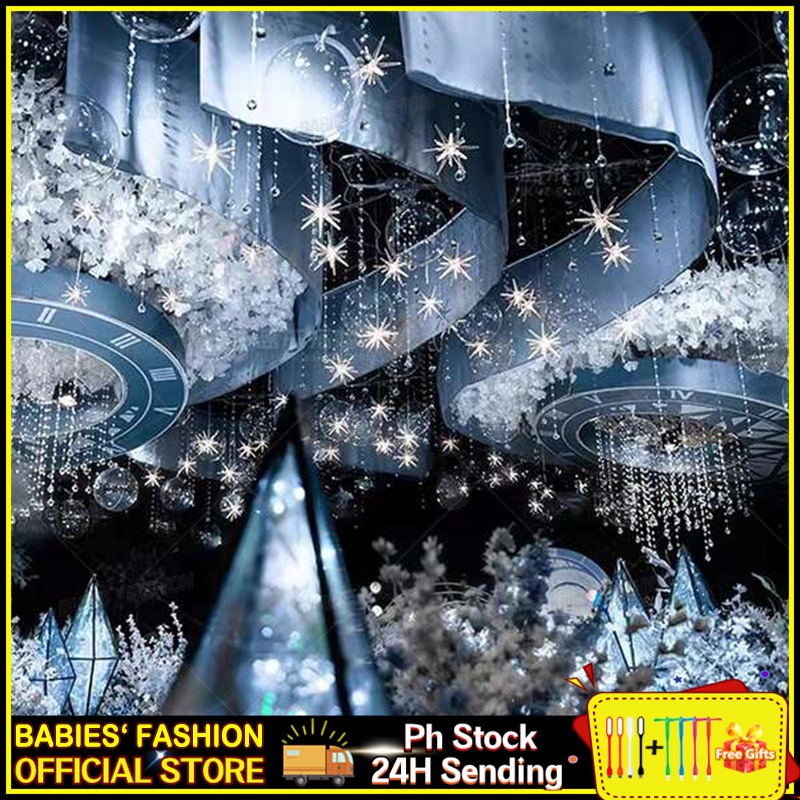 Sea Urchin Chandelier Transparent Acrylic Hanging Line Top Decoration Starry Sky String Light ...