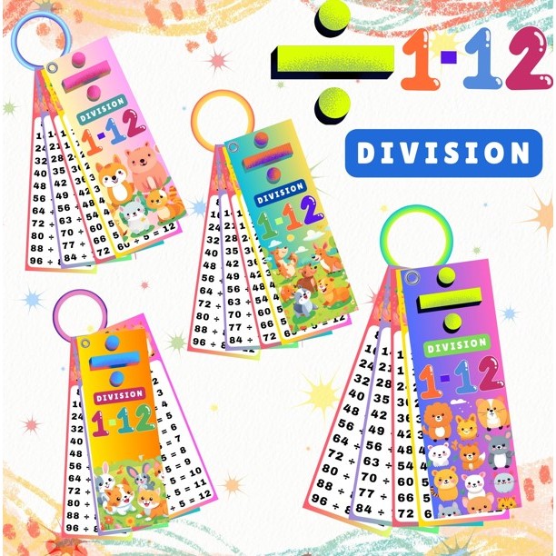Laminated Division Flash Card - (1-12) - 3.50 x 8.50 inches | Shopee ...