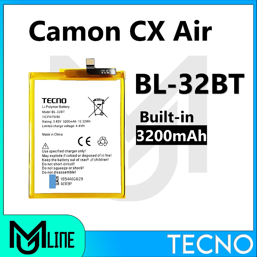 Tecno Camon CX Air BL-32BT High Quality | Shopee Philippines