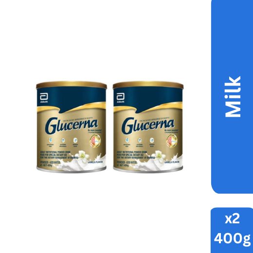 Glucerna Vanilla 400g for Diabetic Nutrition Powder Milk Drink Bundle ...