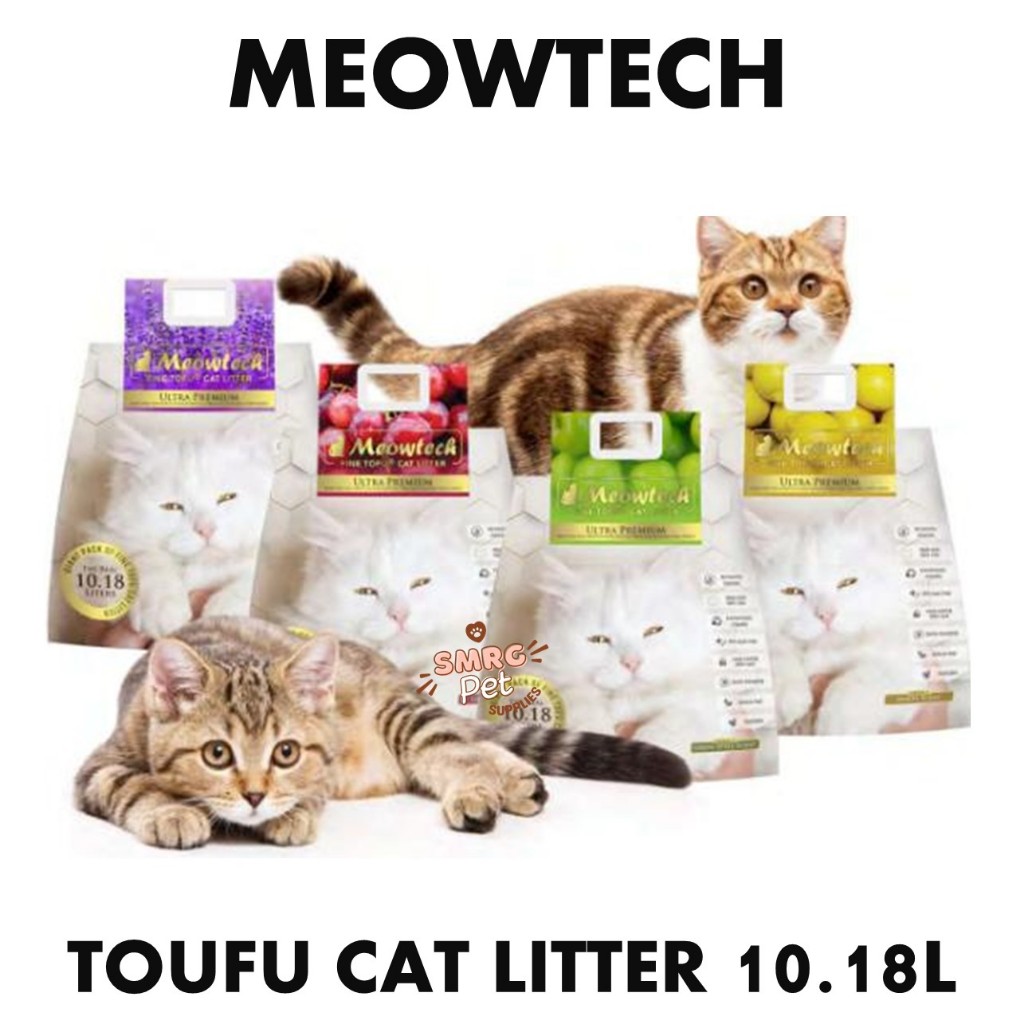 Pet Kingdom Meowtech Toufu Lavender Cat Litter 10.18L Apple Grapes ...