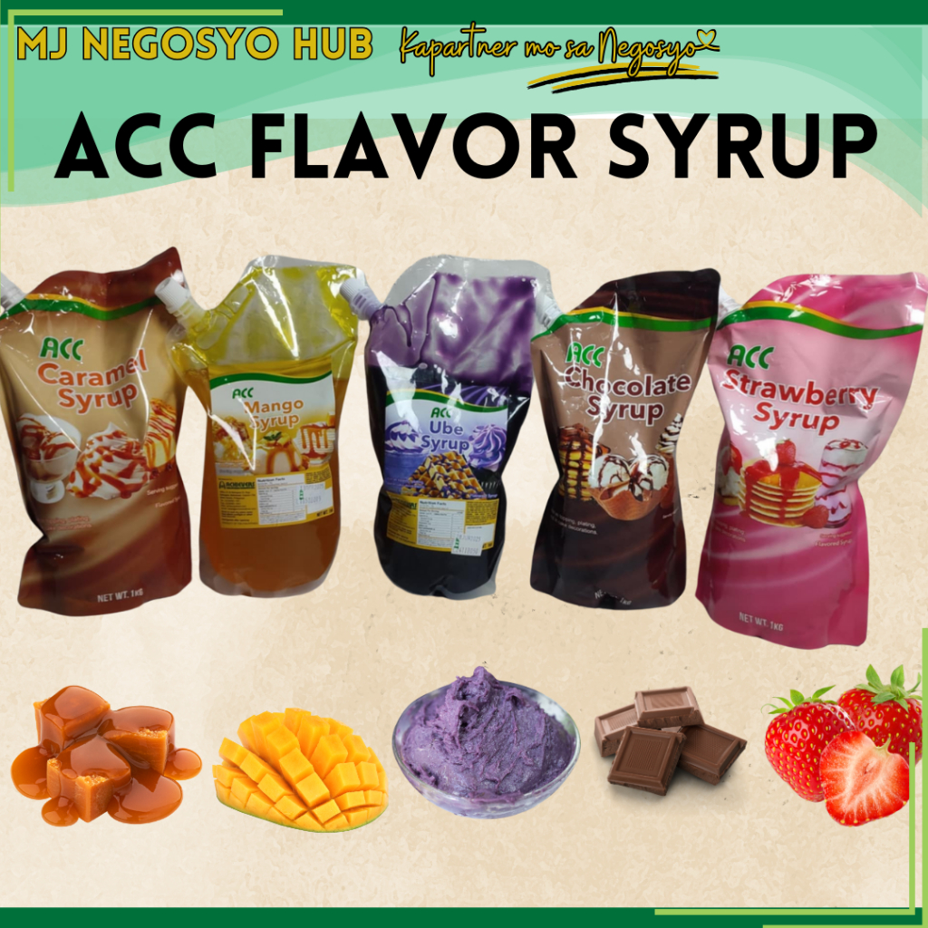 ACC Flavored Syrup 1Kilo Chocolate Caramel Strawberry Mango Syrup SHP2 ...