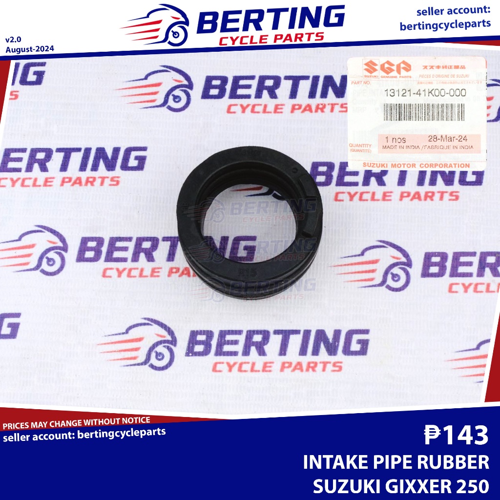 SGP INTAKE PIPE RUBBER Gixxer 250 Genuine 13121-41K00-000 | Shopee ...