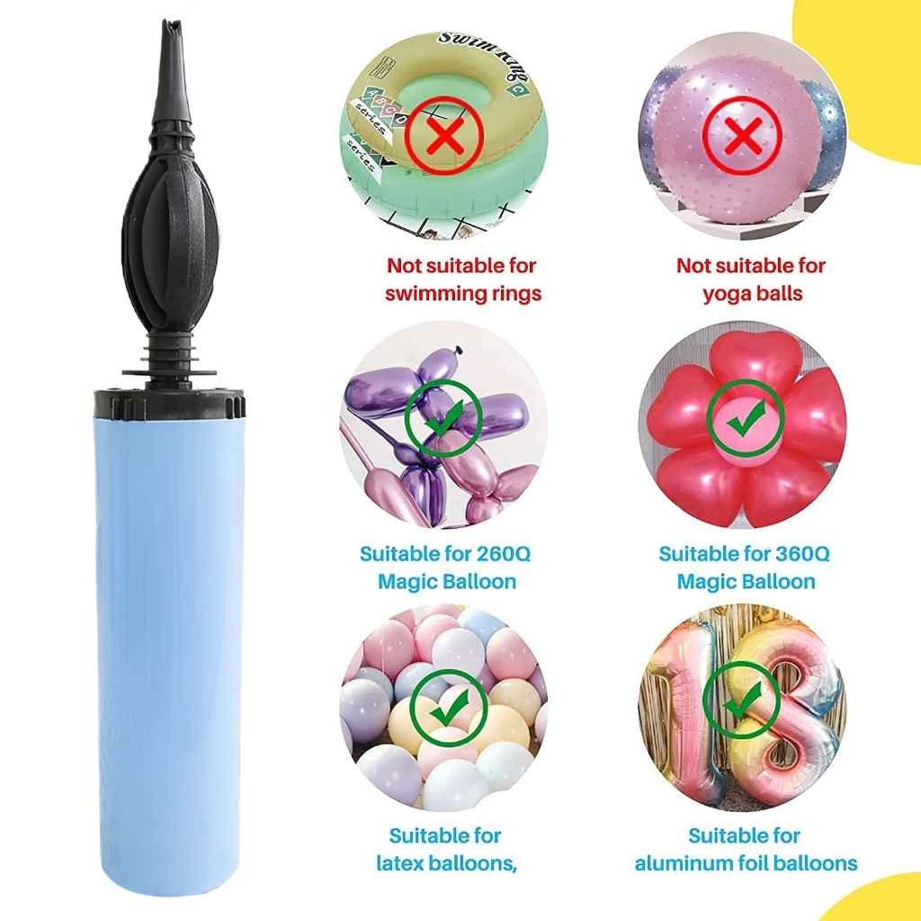 Standard Balloon Hand Pump – Air Pump for Parties, Assorted Color ...