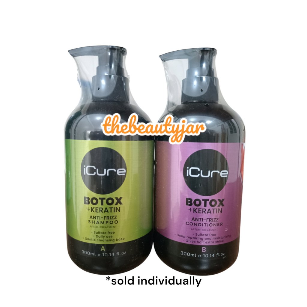 iCure Botox Anti-Frizz Shampoo OR Conditioner 300mL | Shopee Philippines
