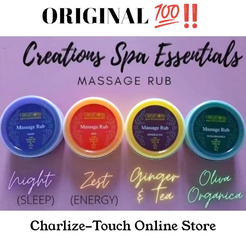 Original Creations Spa Massage Rub New packaging 50g with plastic cover ...