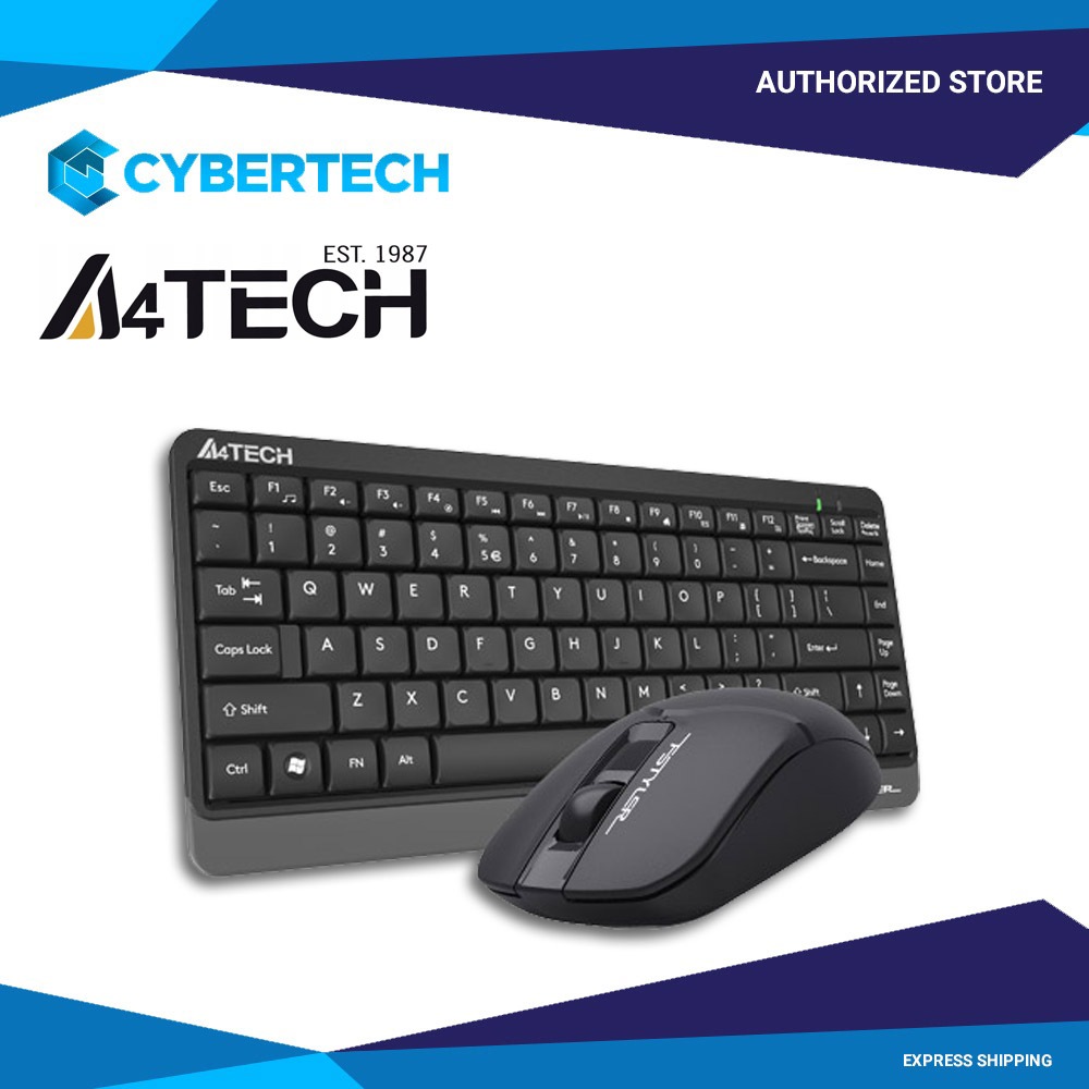 A4Tech Fg1112 Fstyler Mini Combo Wireless Keyboard Mouse 2.4g Power-Saving Compact Desktop Set ...
