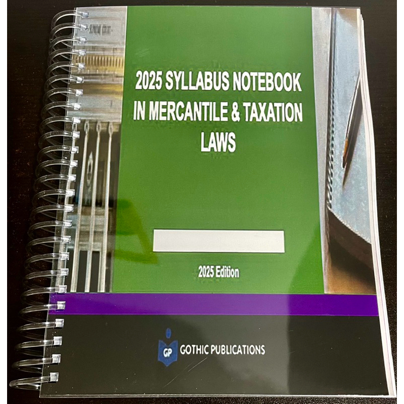2025 Syllabus Notebook in Mercantile & Taxation Laws | Shopee Philippines