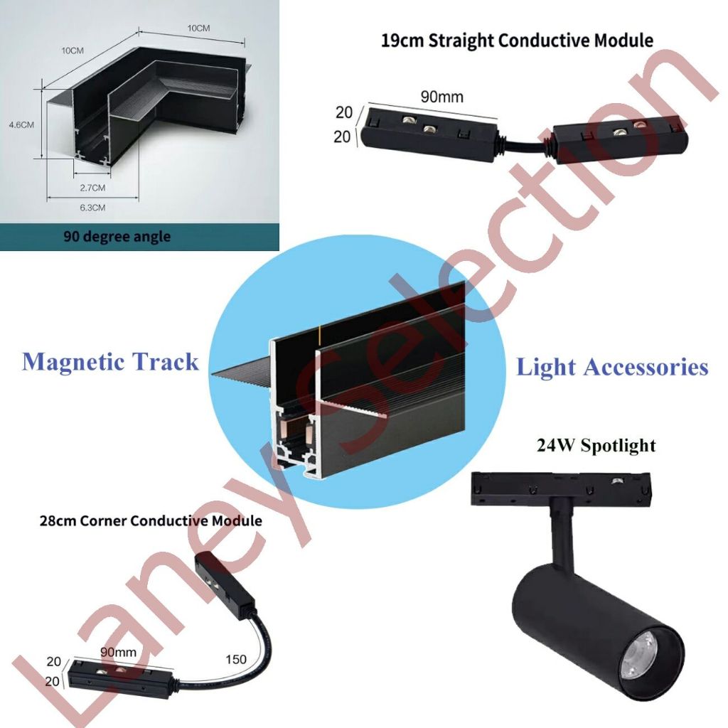 Accessories for 1.5M Magnetic Track Set 90° angle 19cm/28cm Conductive ...