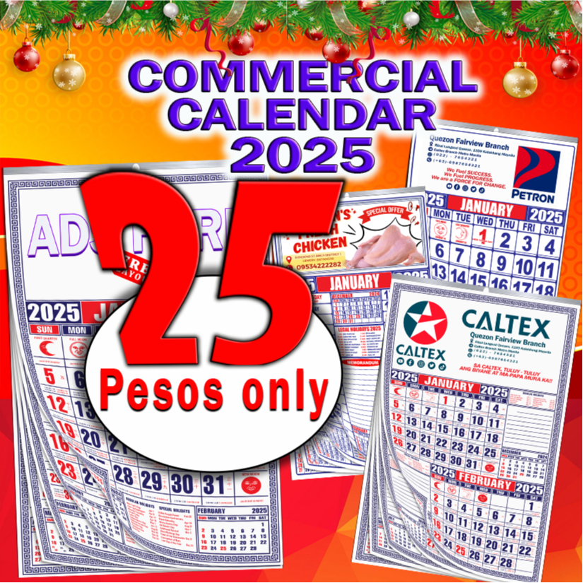 100pcs BULK ORDER 2025 COMMERCIAL CALENDAR with METAL SLIDES ...