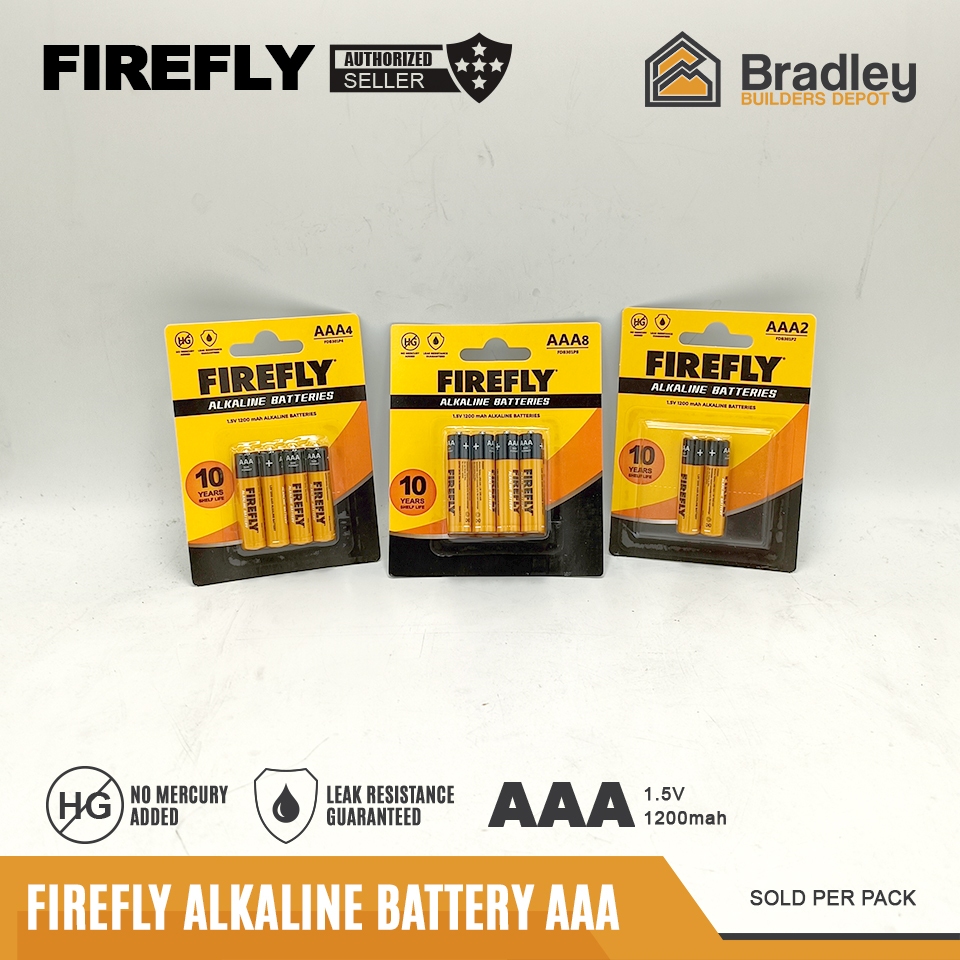 Firefly Alkaline Battery AAA 1.5V (sold per pack) | Shopee Philippines