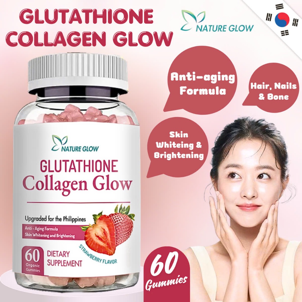 NATURE GLOW Glutathione Collagen Glow Gummies Original Anti-Aging ...