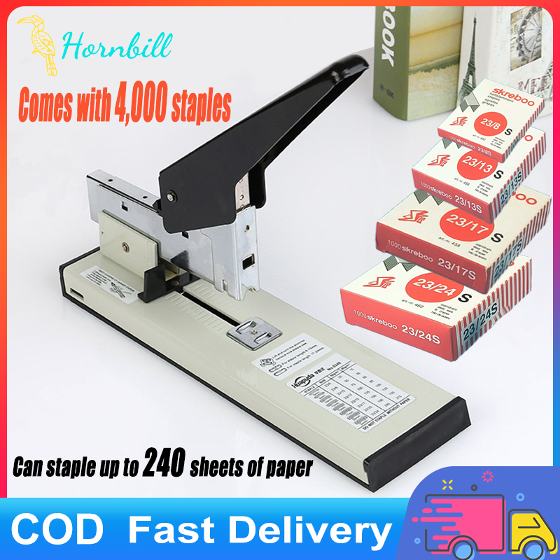 Heavy Duty Stapler with 4000 Staples 100/240 Sheets Paper Stapling ...