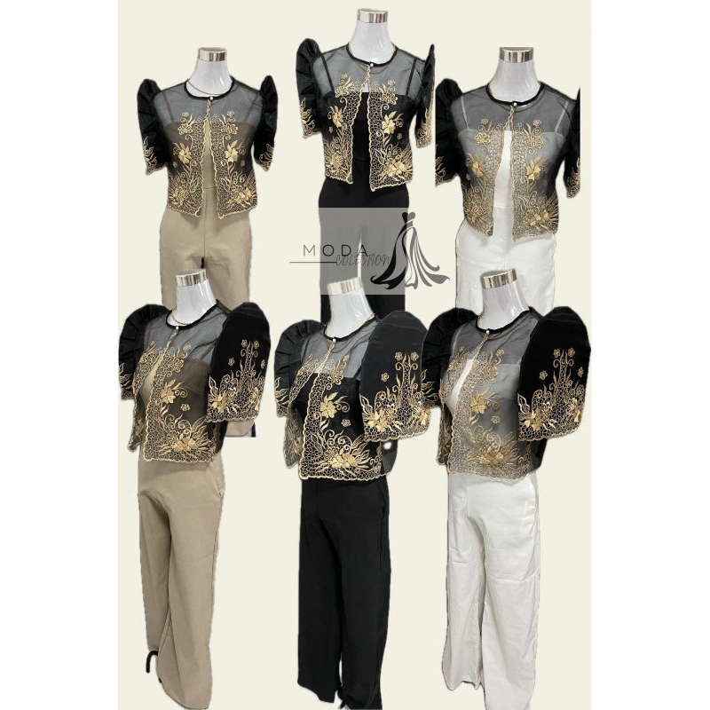 Jumpsuit Inner with Modern Bolero, Modern Filipiniana for oath taking ...