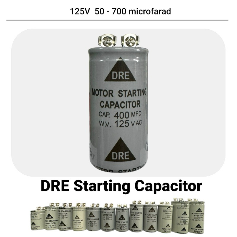 DRE 125V Starting Capacitor Made in Taiwan | SK Electrical | Shopee ...