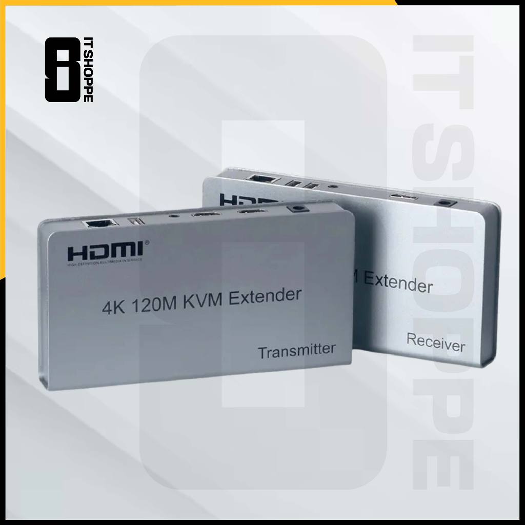 4K 120m HDMI Extender w/ USB KVM Extender Ethernet Cat5e Cat6 USB 120M ...