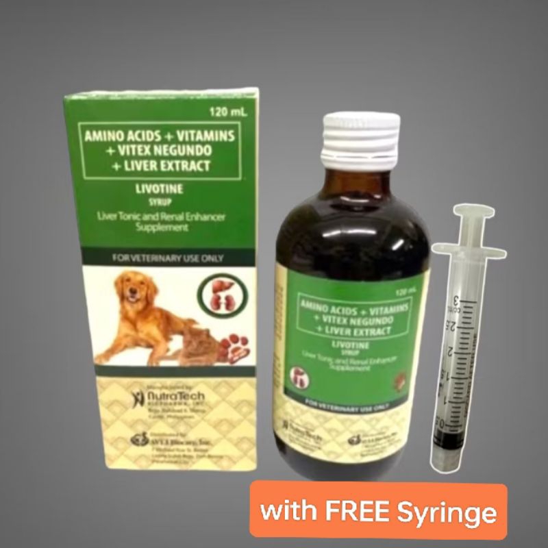 LIVOTINE Syrup Cat and Dog Liver Tonic and Renal Enhancer Supplement ...