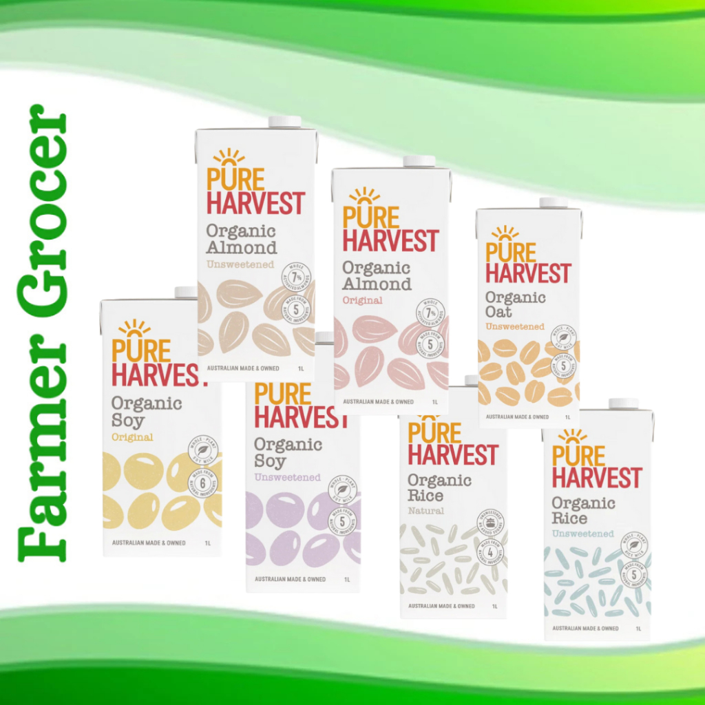 Grocer Farmer | Pure Harvest Organic Original Soy, Rice, Almond, Oat ...
