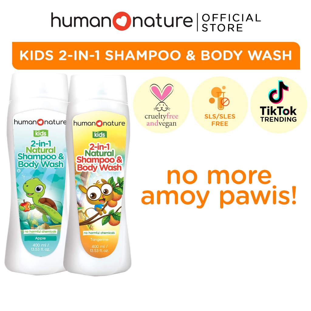 Human Nature Kids Natural Shampoo and Body Wash (No Harmful Chemicals ...